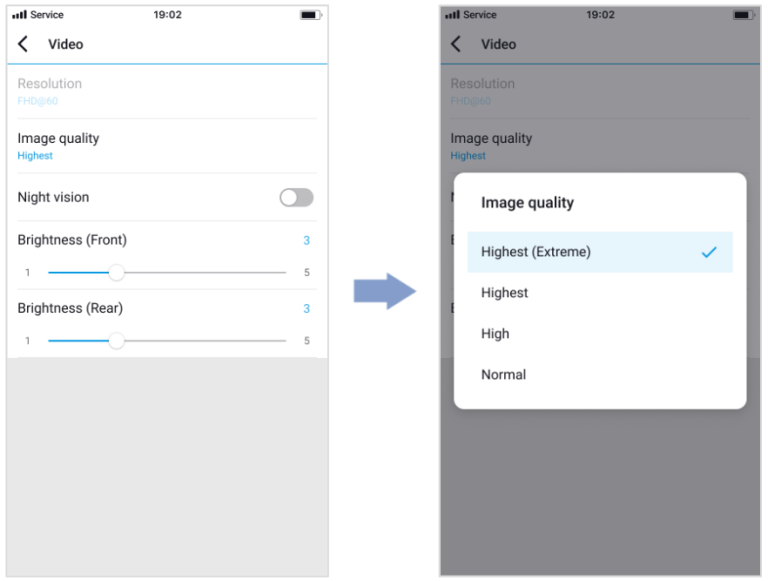 Changing settings using your smartphone (Android/iOS) – DR590X Plus ...